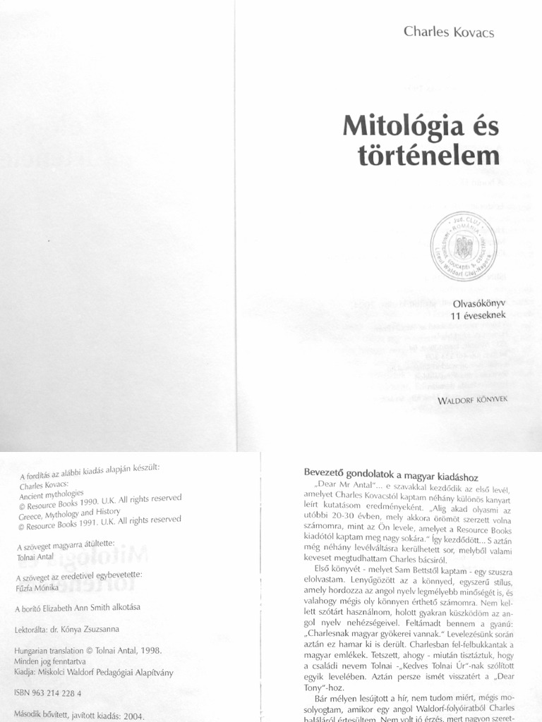 Charles Kovacs - Mitologia Es Tortenelem 5 Oszt | PDF