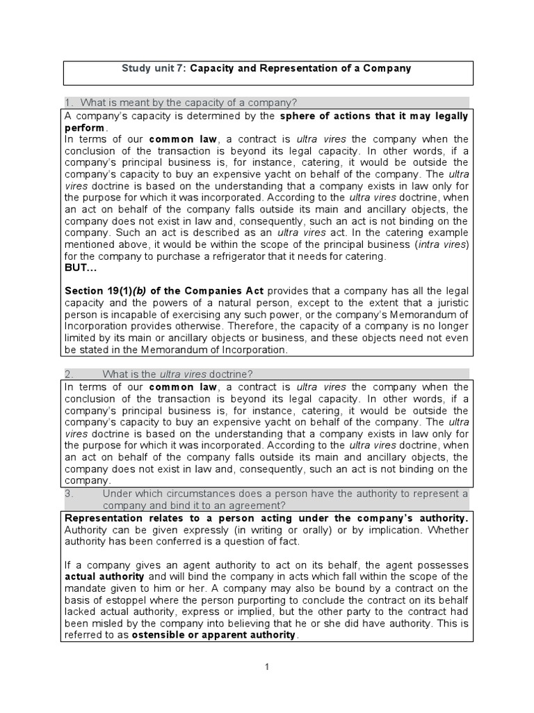 Study Unit 7 Discussion Questions and Answers | PDF | Law Of Agency ...