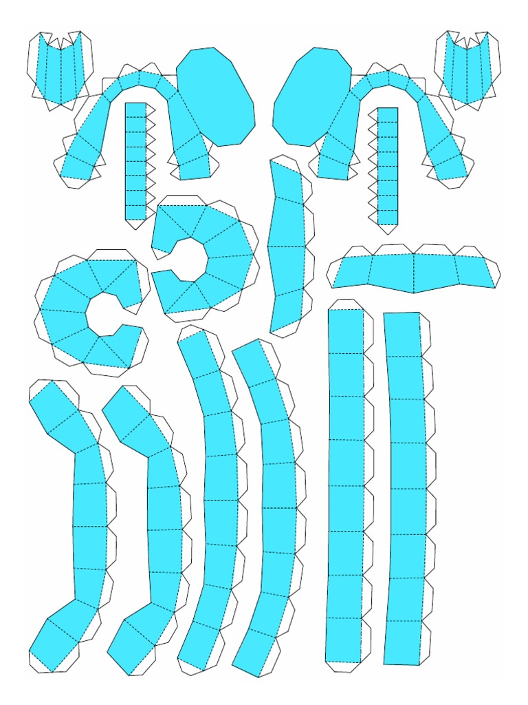 Fall Guys Papercraft v3 - Blue | PDF