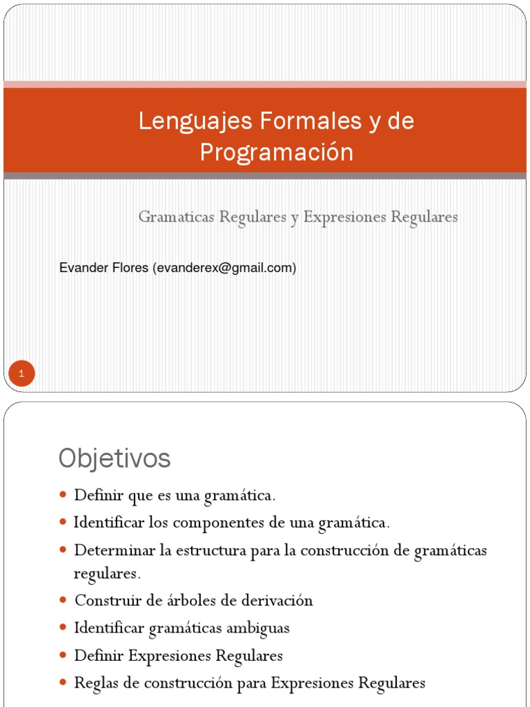 Gramatica Regulares y Expresiones Regulares | PDF | Expresión regular ...