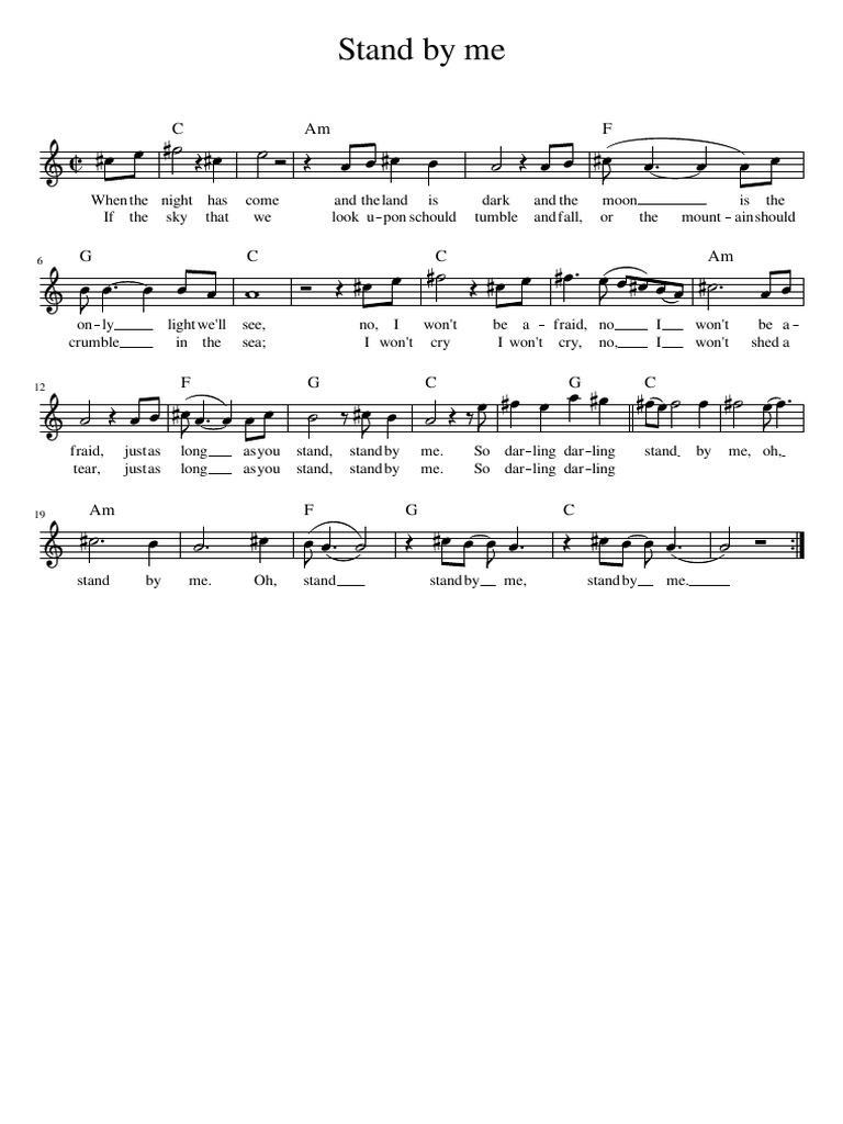 Stand by Me Lead Sheet | PDF