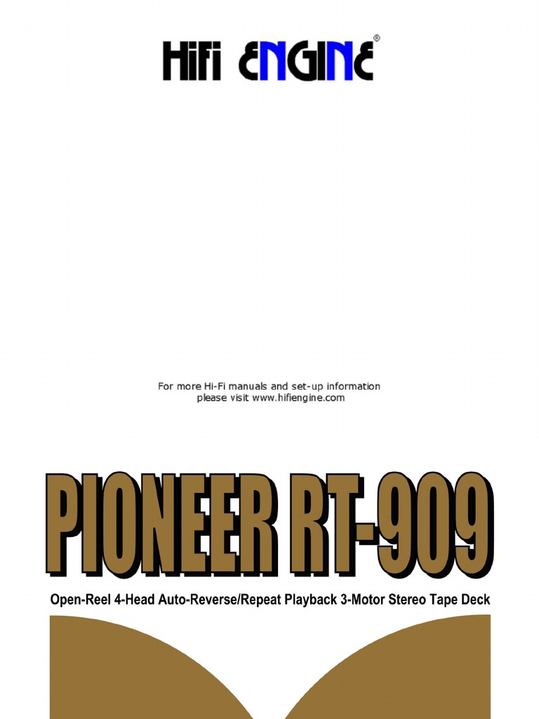 Hfe Pioneer Rt-909 Brochure | PDF