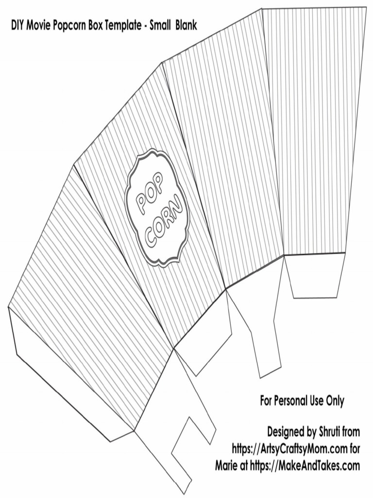 Movie Popcorn Box Template1 | PDF