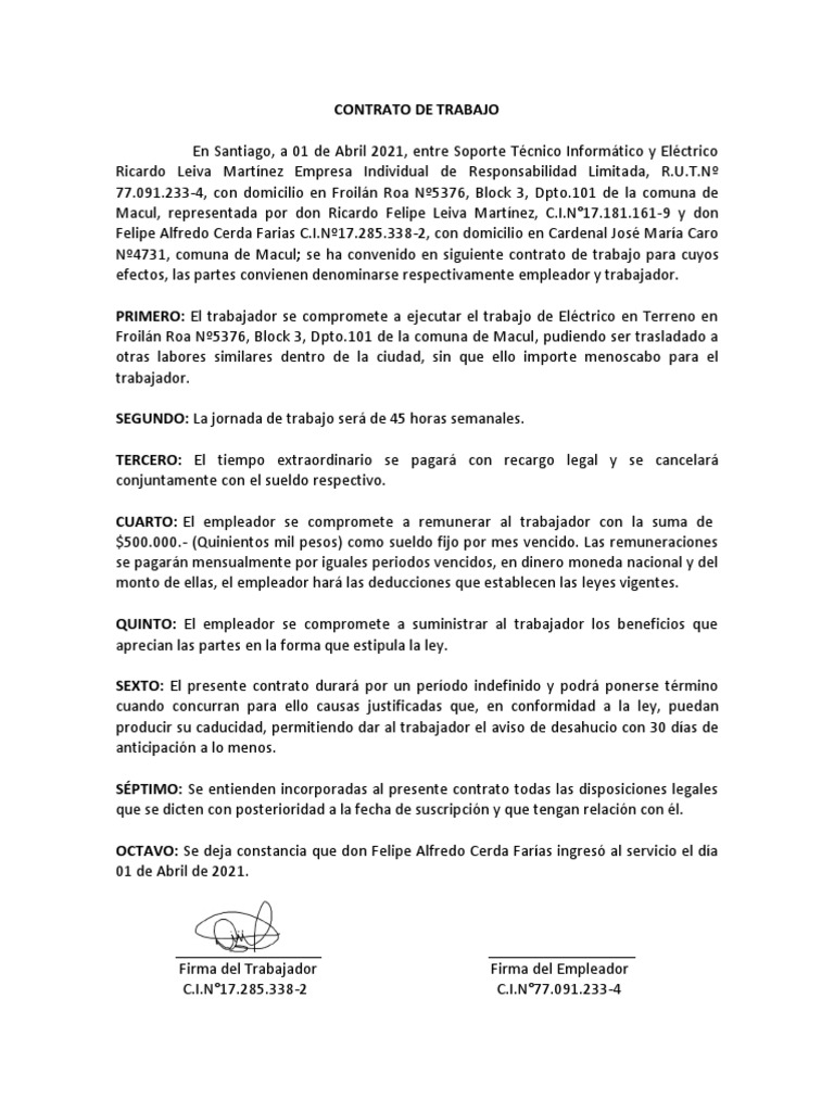 Formato Contrato | PDF