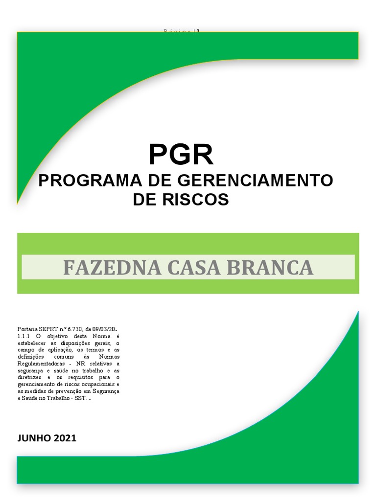Modelo PGR - 2021 | PDF | Química | Amostragem (Estatística)