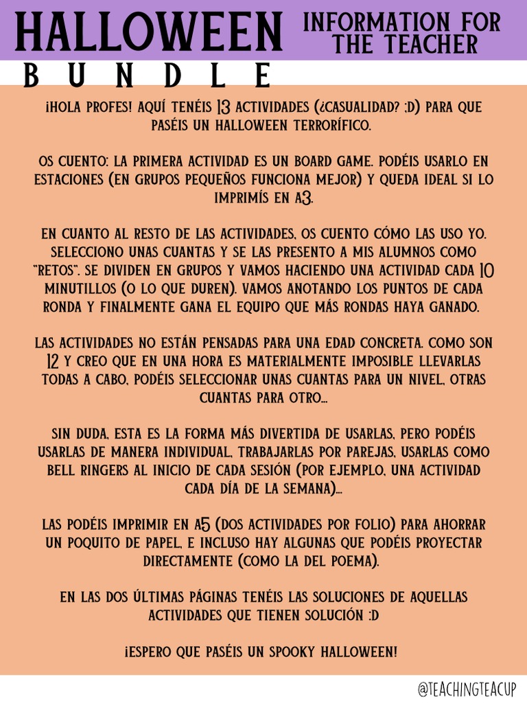 Halloween Challenges | PDF