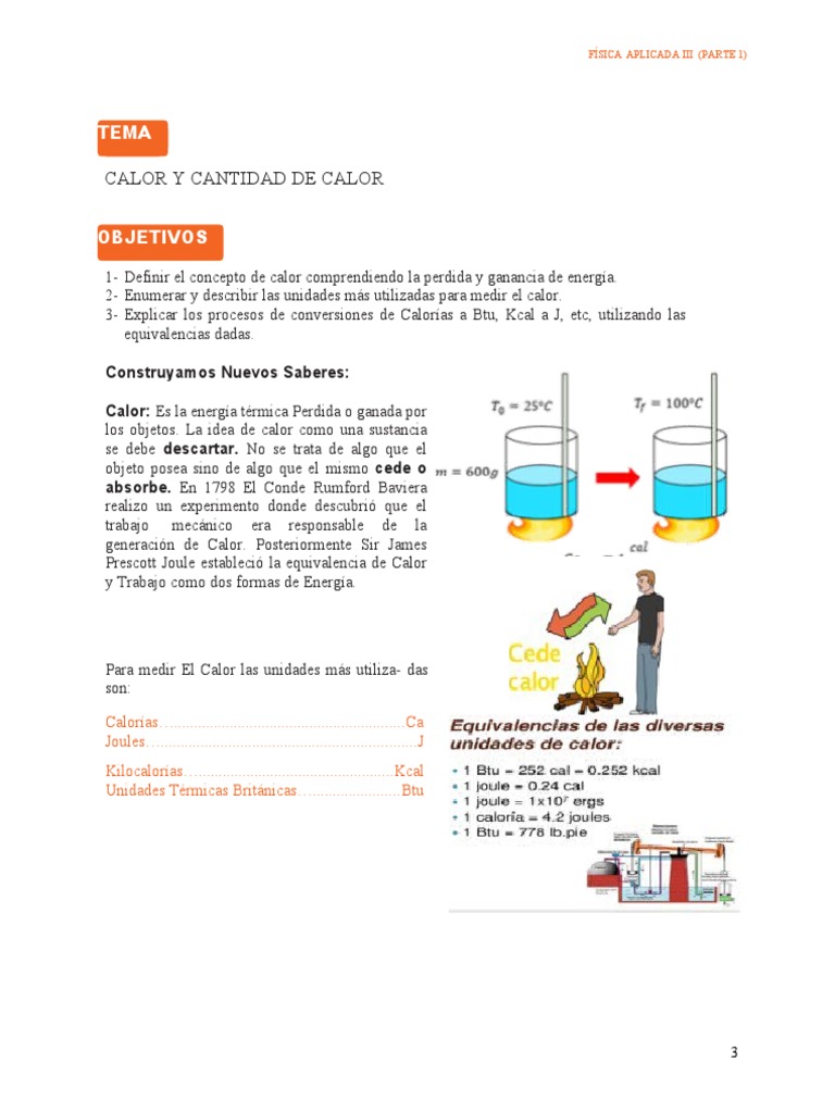 Calor y Cantidad de Calor | PDF
