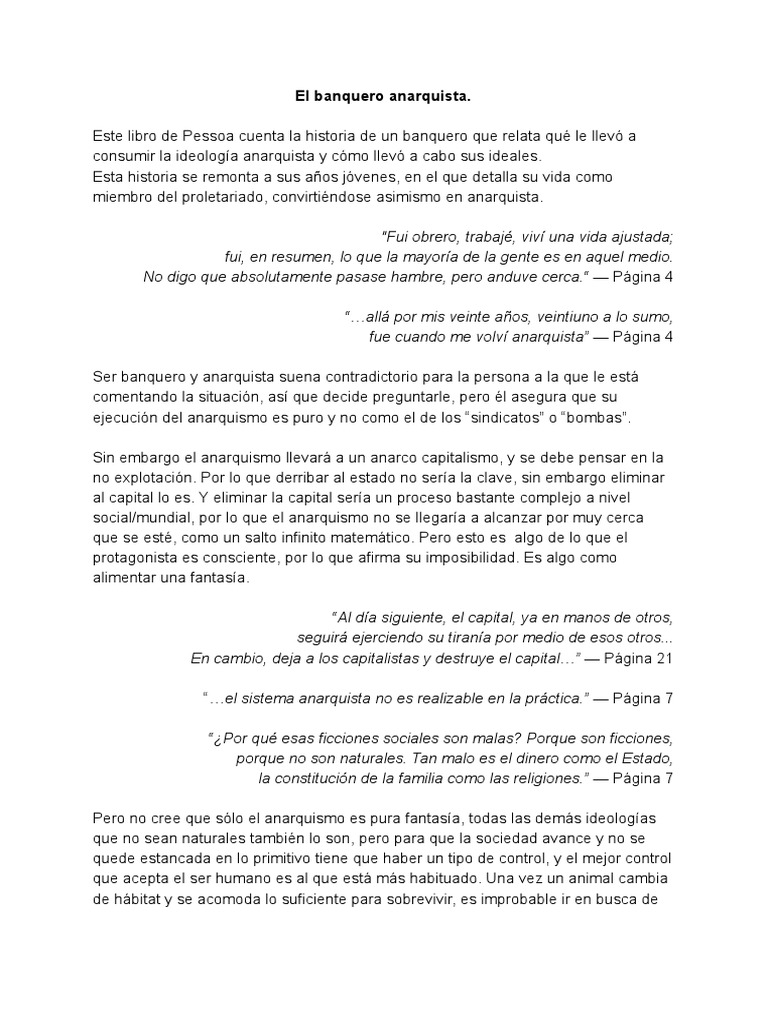 El Banquero Anarquista. The Anarchist Banker. | PDF | Anarquismo | Sociedad