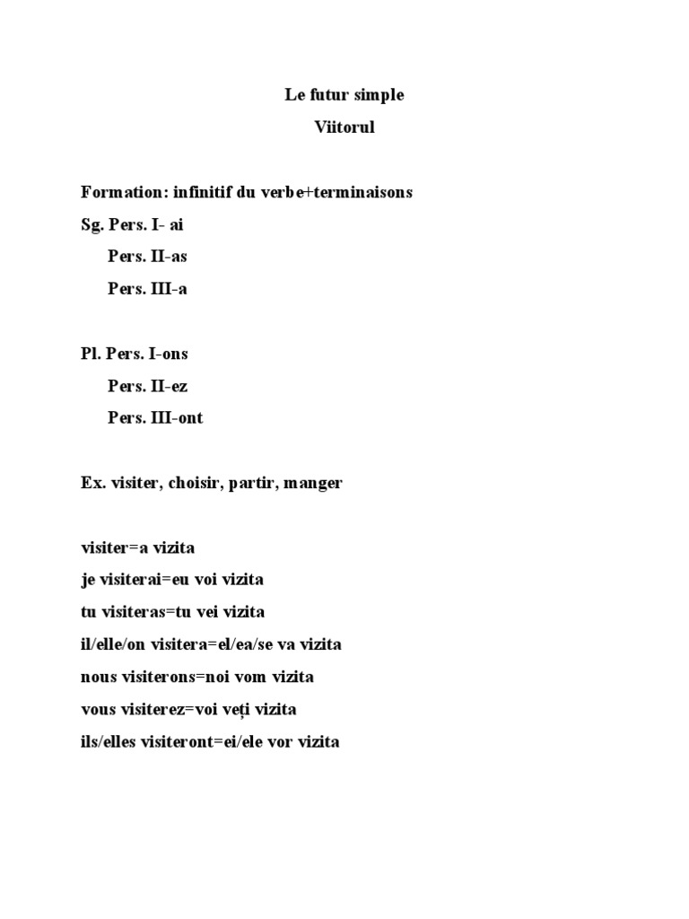 Le Futur Simple | PDF