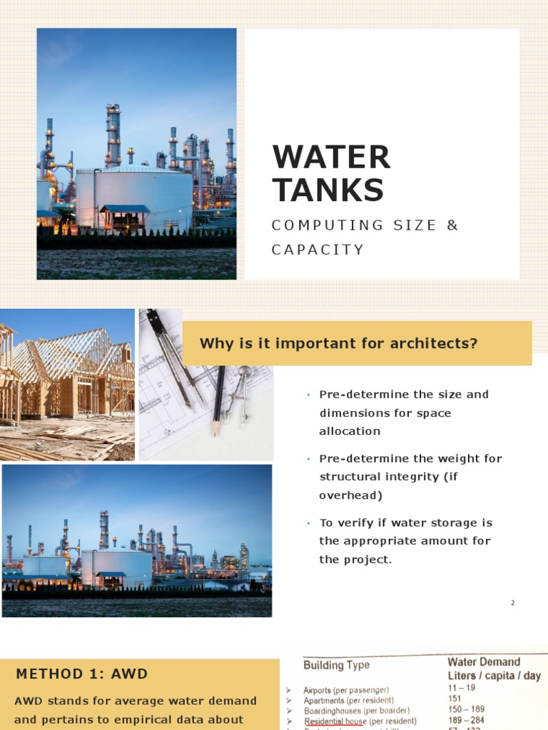 Sizing Water Tanks With Answers | PDF | Water | Plumbing