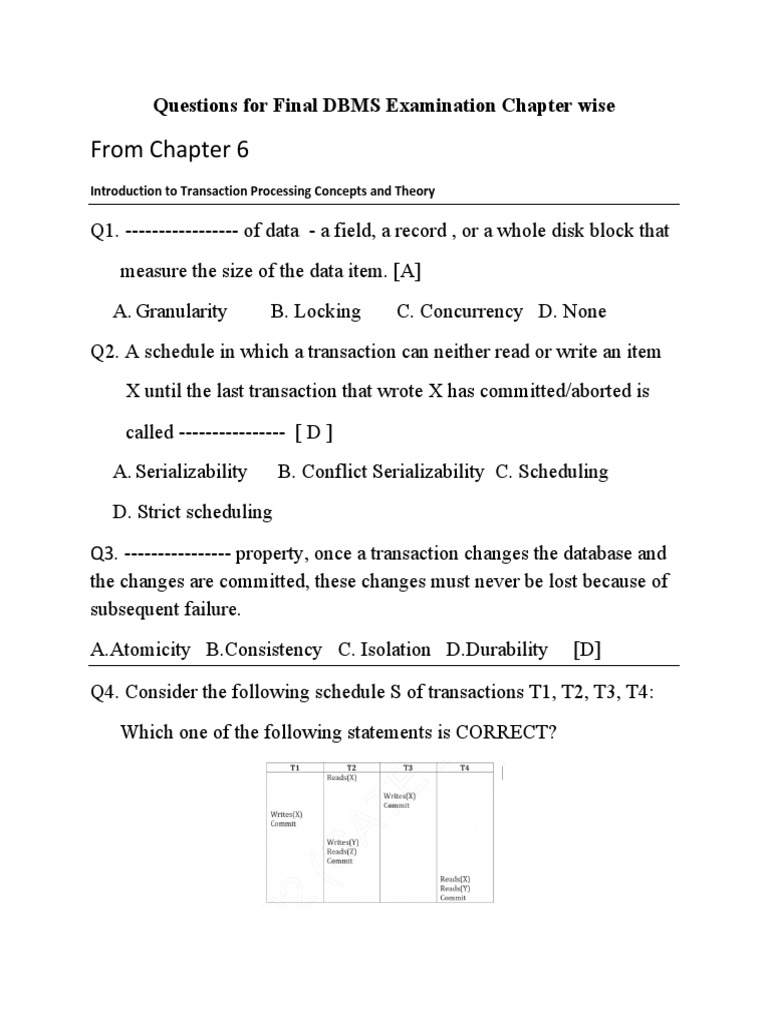 DBMS Final | PDF | Database Transaction | Computing