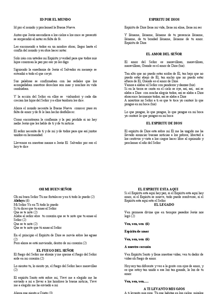 Cantos 5 | PDF | Amor | espíritu Santo