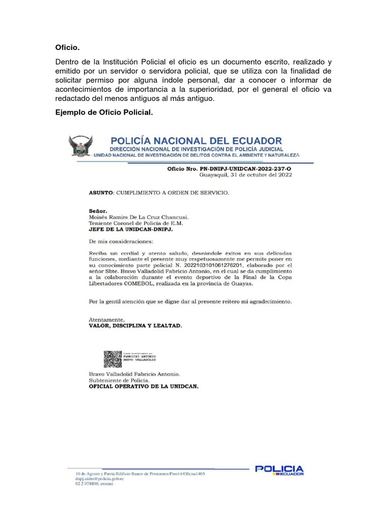 Documentos policiales: tipos y usos | PDF | Policía