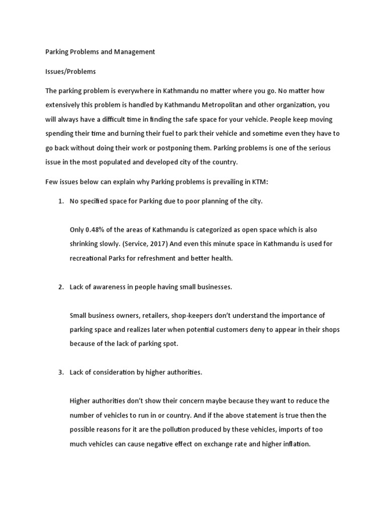 Parking Problems | PDF