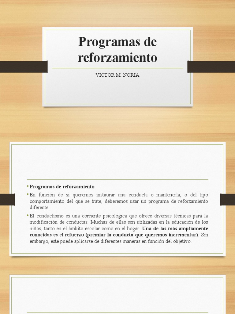Programas de Reforzamiento | PDF | Reforzamiento | Comportamiento