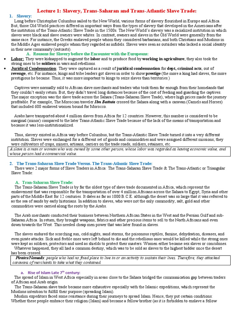 African Civilization (S1) | PDF | Atlantic Slave Trade | Slavery