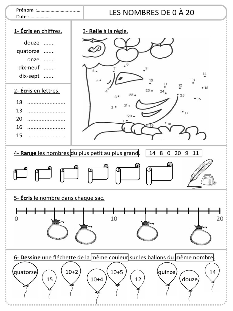 1 3 Les Nombres de 0 A 20 Copie | PDF | Méthodes et références ...