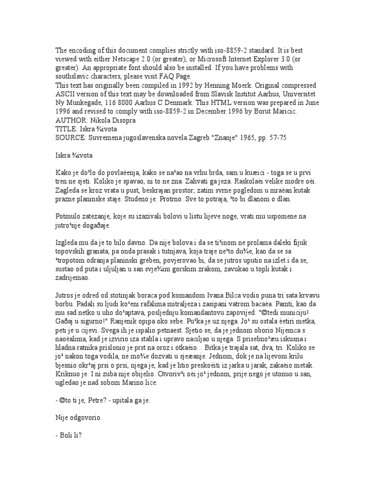 Nikola Disopra Iskra Zivota | PDF