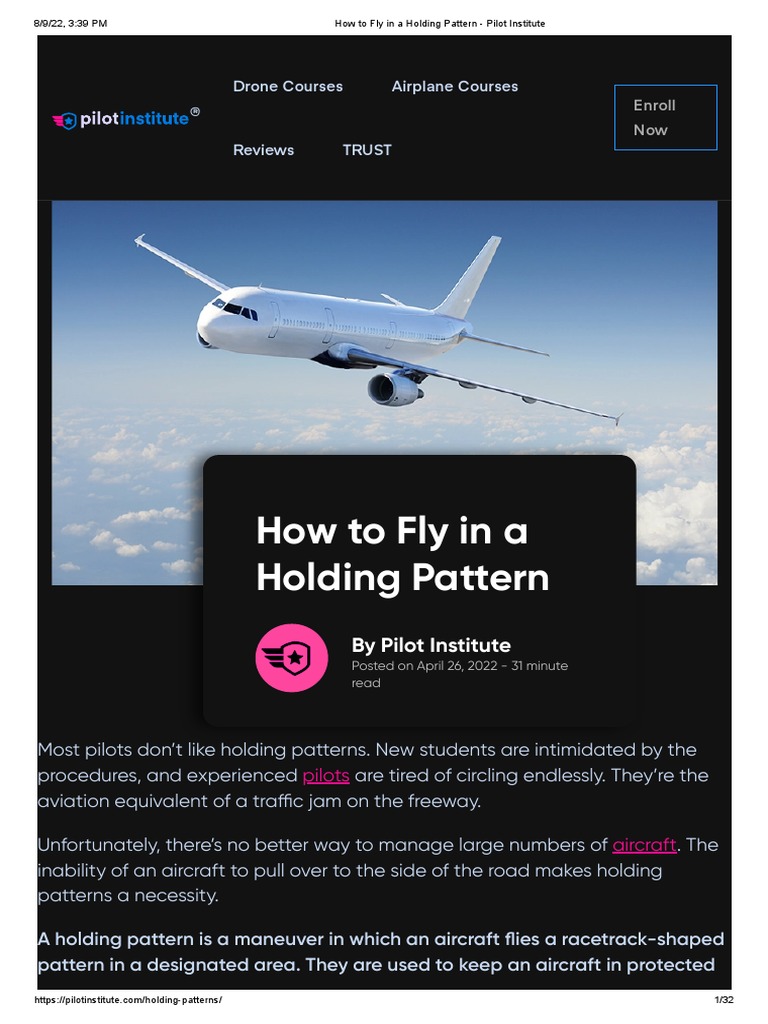 How To Fly in A Holding Pattern - Pilot Institute | PDF | Air Traffic ...