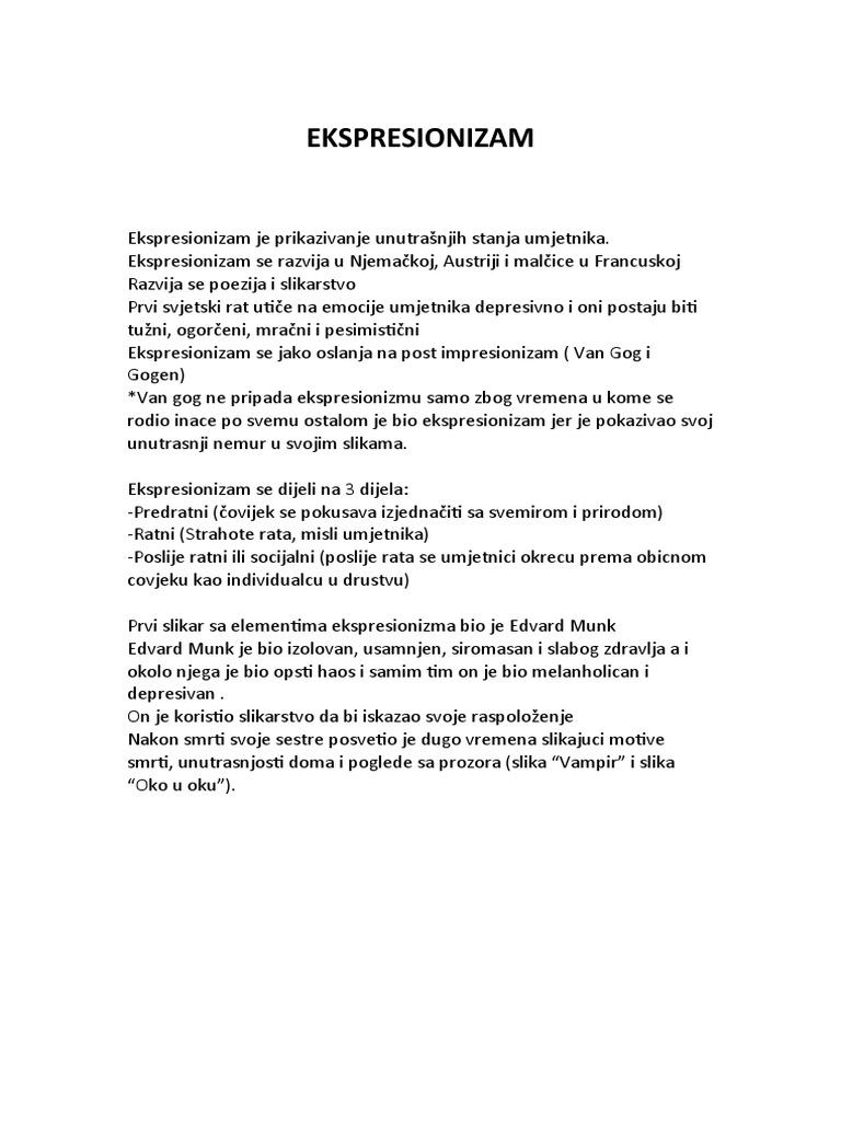 Ekspresionizam | PDF