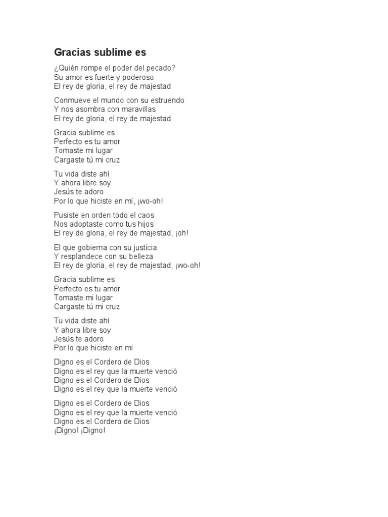 Gracias Sublime Es | PDF