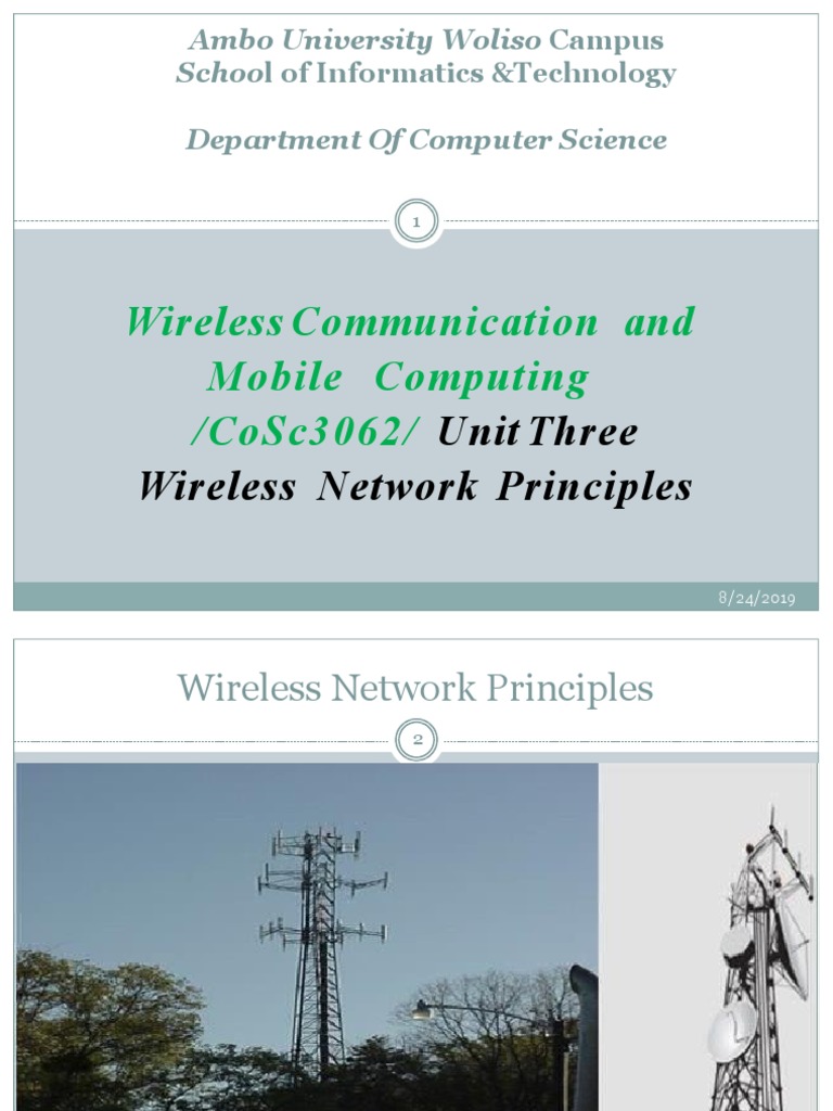Wireless Network Principles Guide | PDF | Channel Access Method ...