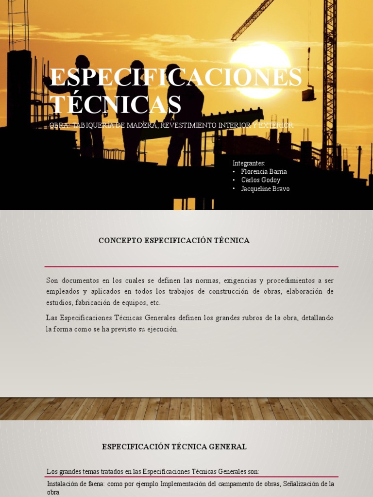Presentación EETT Especificaciones Tecnicas Tabiqueria de Madera | PDF | Paneles de yeso ...