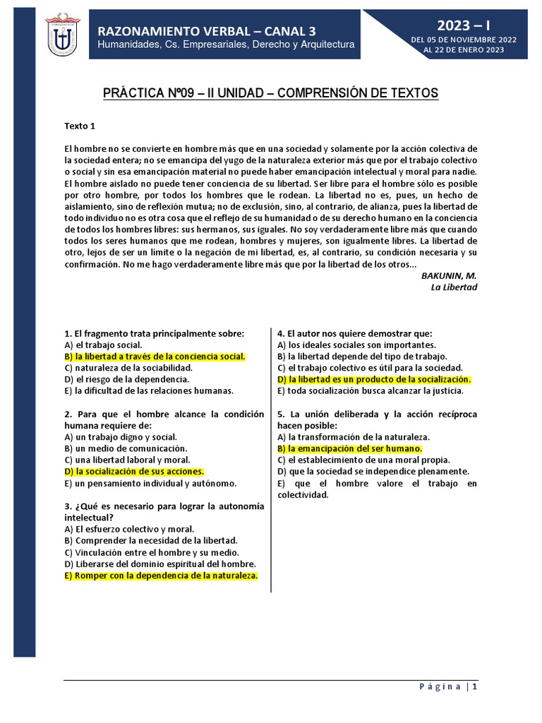 Práctica Nº09 | PDF | Libertad | Moralidad