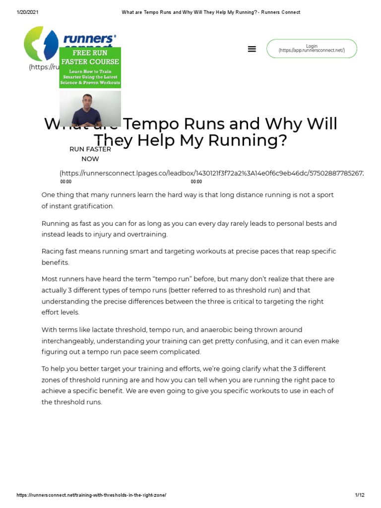 Understanding Tempo Runs for Runners | PDF | Physical Exercise | Hobbies