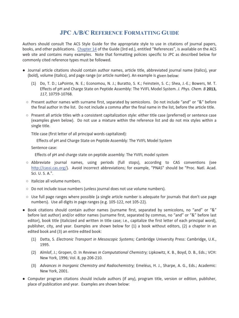 JPC Reference Format Guide 2021 | PDF | Publishing | Scholarly Communication