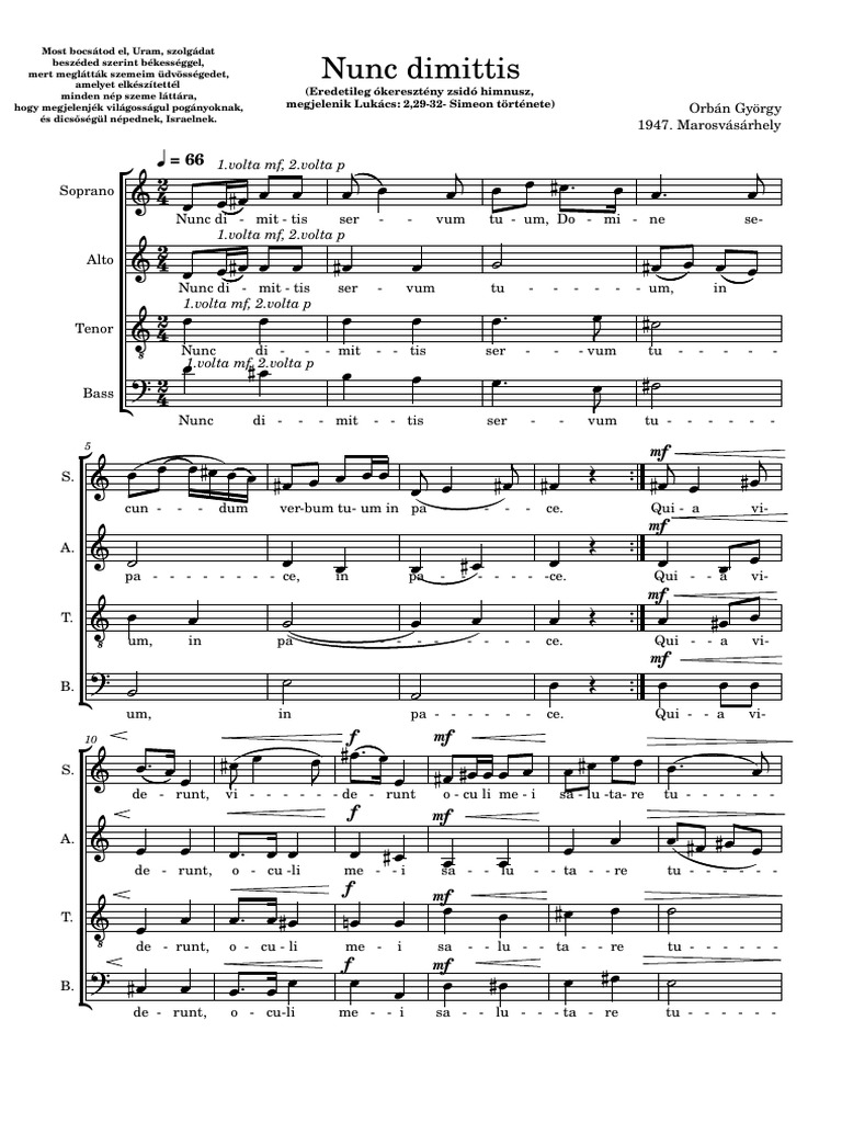 Orbán György: Nunc Dimittis | PDF