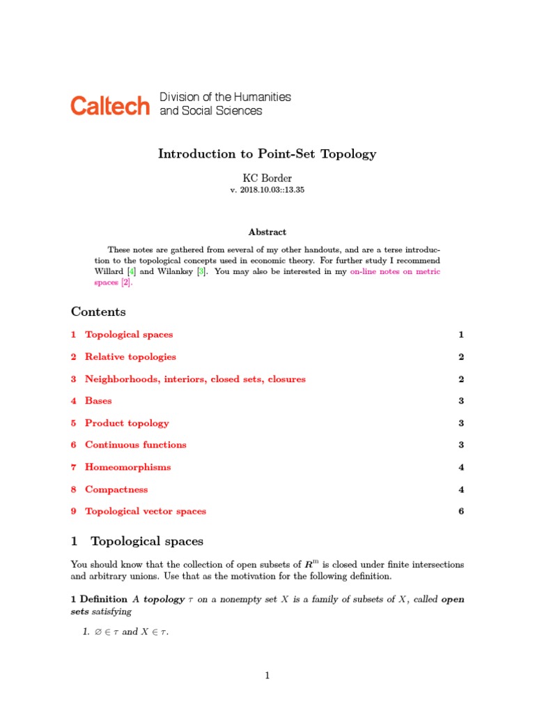 Intro Topology | Download Free PDF | General Topology | Compact Space
