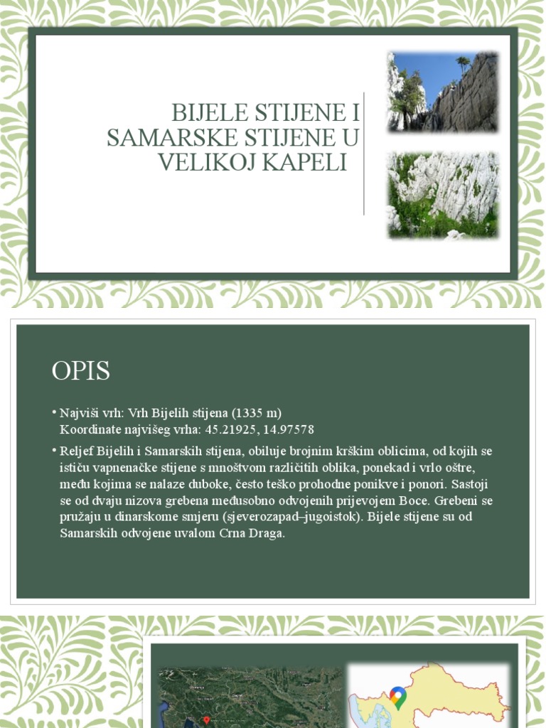 ISTRAŽIVAČKI-SEMINAR Bijele I Samarske Stijene | PDF
