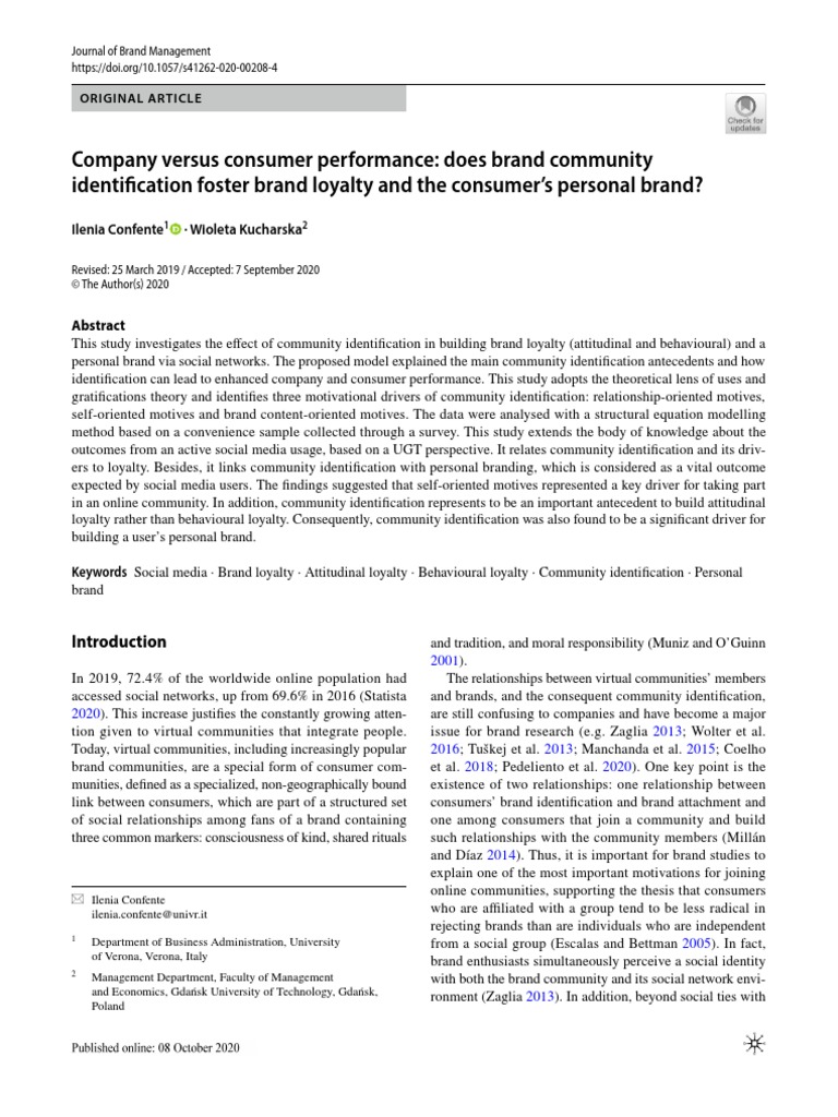 Journal of Brand Management | PDF | Brand | Social Media