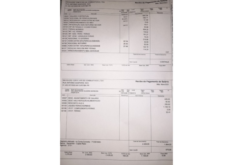 Holerite Junho | PDF