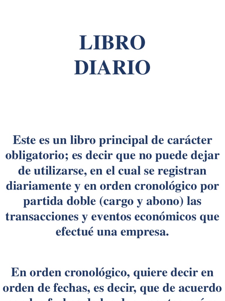 Libro Diario | PDF | Contabilidad | Dinero