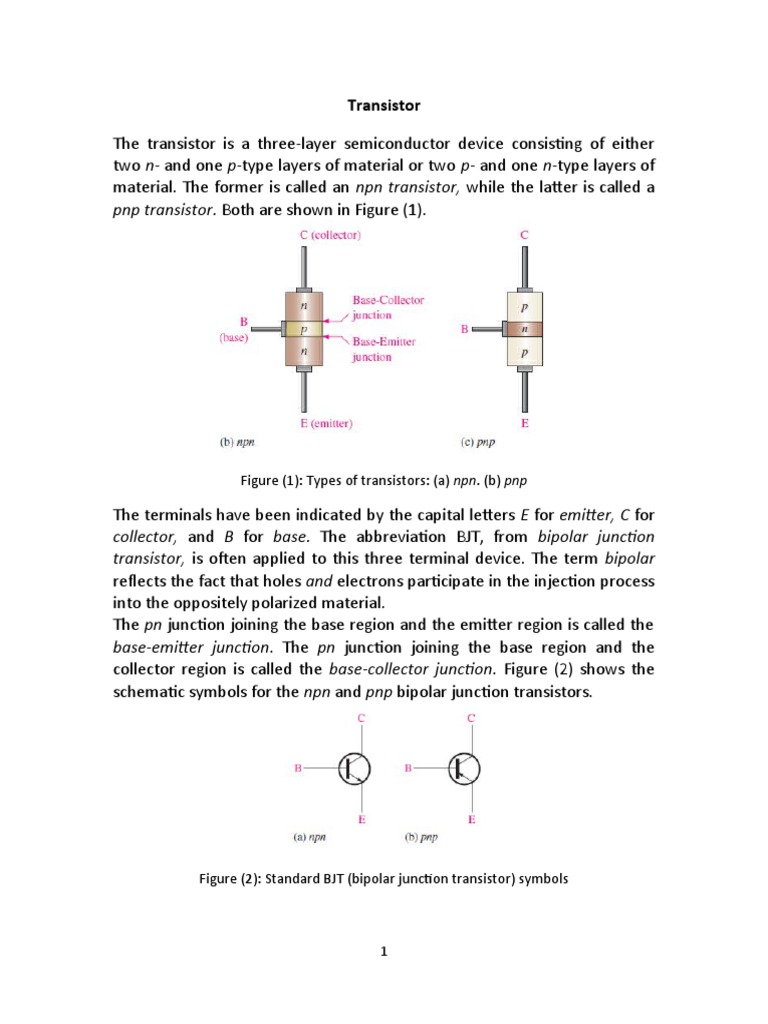 Lecture 6 | PDF | Bipolar Junction Transistor | P–N Junction