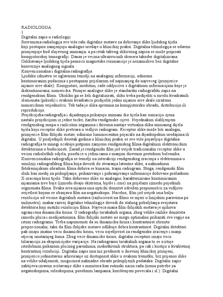 RADIOLOGIJA | PDF