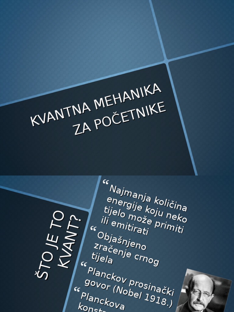 Kvantna Mehanika Za Poetnike PDF Free | PDF