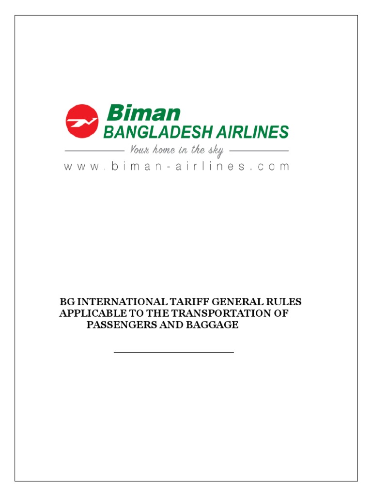 Biman International Tariff Manual | PDF | West Africa | Lesser Antilles