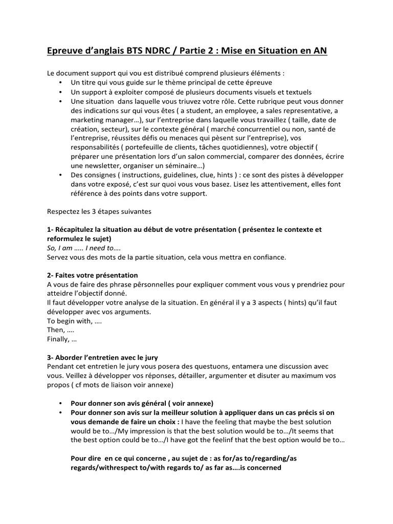 Epreuve D'anglais BTS NDRC Part 2 | PDF | Évolution de carrière | Art