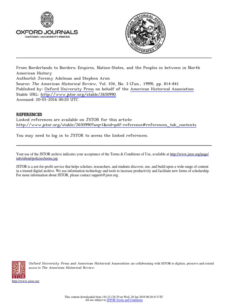 Historians Debate North American Borders | PDF | British Empire | Missouri