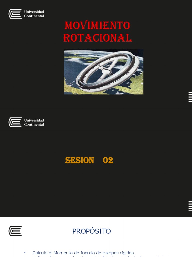 Semana 15 S2 Movimiento Rotacional Pdf Dinámica Mecánica