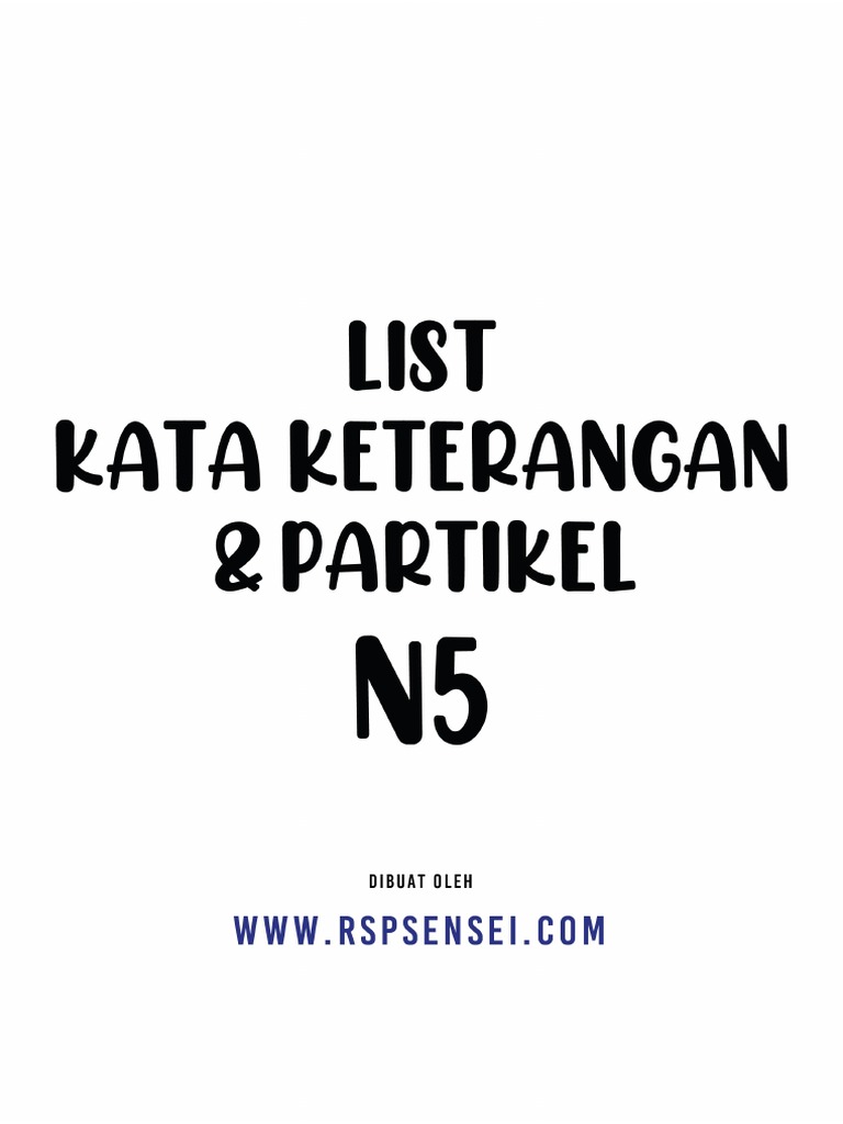 List Kata Keterangan & Partikel Protec | PDF