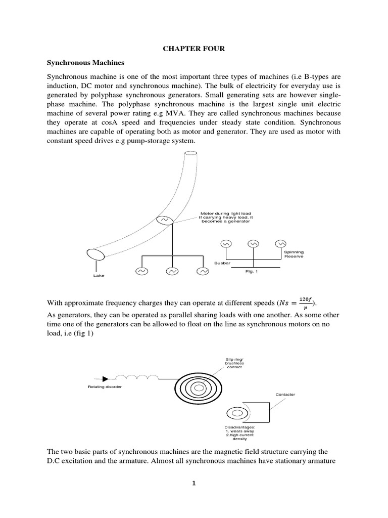 Synchronous Machines: Types and Features | PDF | Electric Motor ...