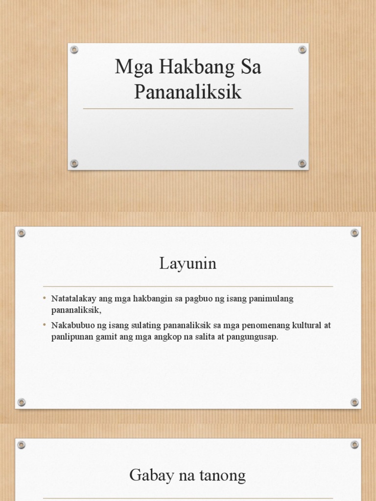 Mga Hakbang Sa Pananaliksik | PDF