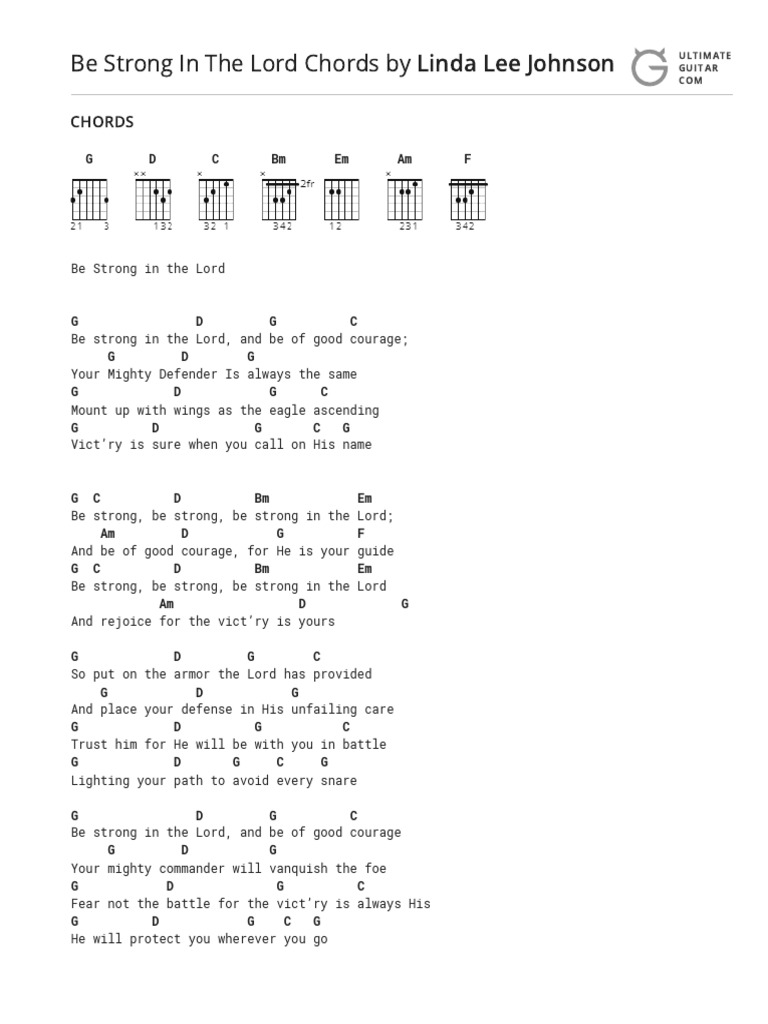 Be Strong in the Lord Chords | PDF