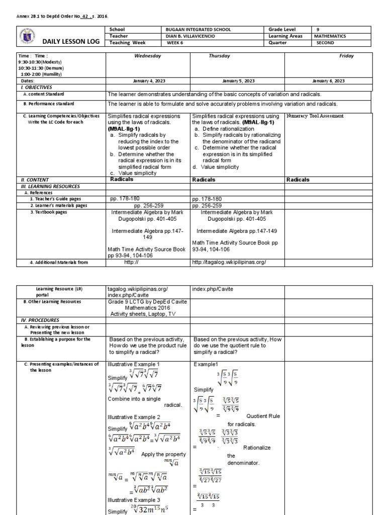 Math DLL Week 15 | PDF | Mathematics | Teachers