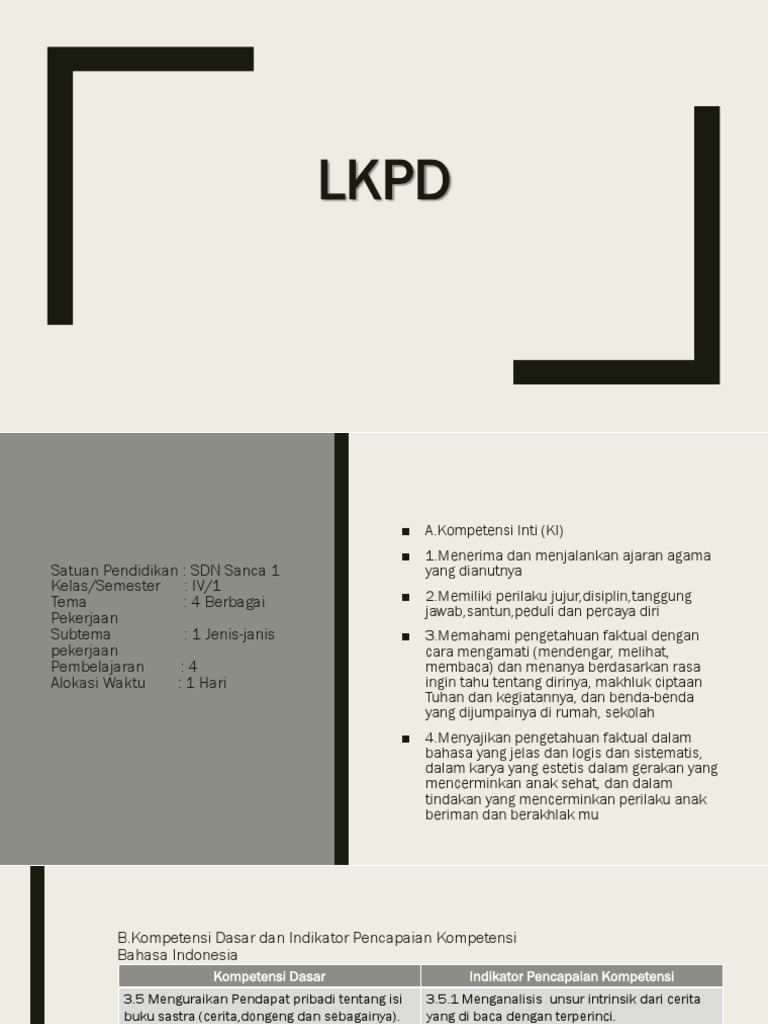 LKPD Kelas 4 Tema 4 Subtema 3 PB 4 | PDF | Fiksi Umum