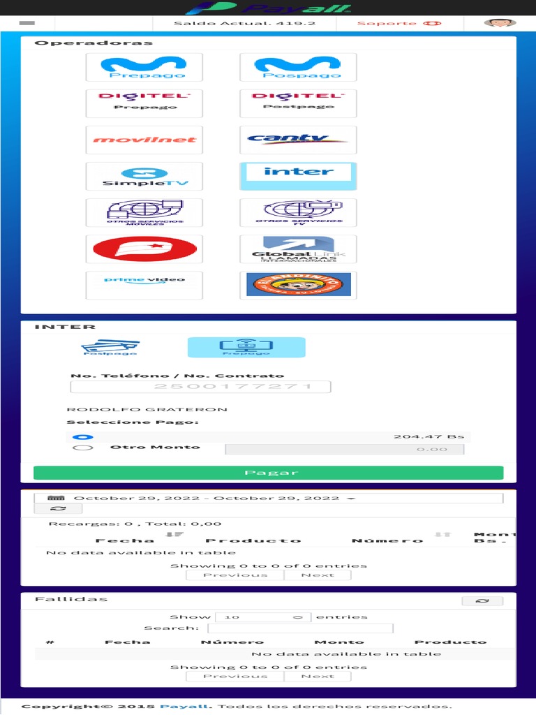 Payall Recargas Web | PDF